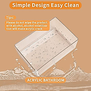 kathson Hamster Sand Bath Box Transparent Acrylic Small Animals Shower Bathtub Guinea Pigs Digging Sand Container Cage Accessories for Lemmings Gerbil Mice Hedgehog Chinchilla (Square)