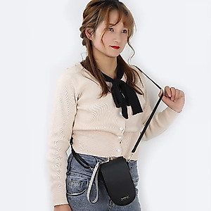 Sunwel Fashion Trendy Cell Phone Bag 5 Card Slots Mini Crossbody Bag Phone Purse Detachable Wristlet for Women Girls