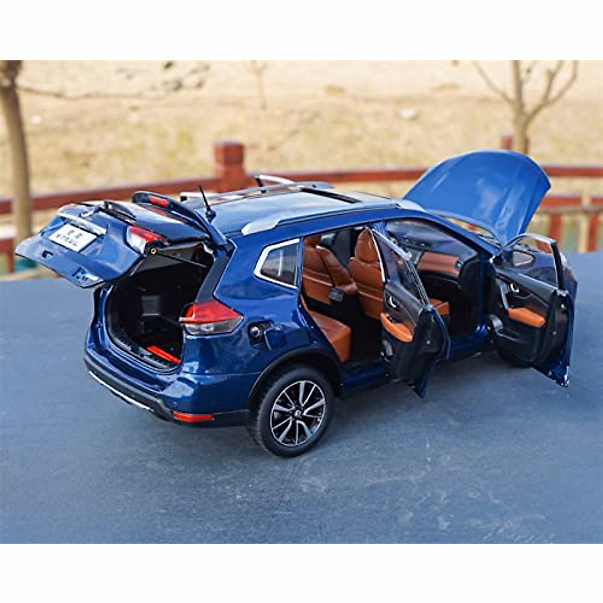 Models Vehicle Replica Car 1 18 Fit for Nissan X-Trail SUV Simulation Model Car Metal Diecast Minicar Scale Model Collectibles Souvenir Collectible Gift 2023 2024 (Color : Red)