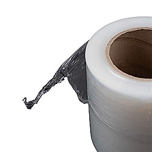 Brock Industrial Strength Stretch Wrap Film - 5 Inch x 333 Yard 13cm x 305m – 80 Gauge – Clear – Includes 1 Handle - 12 Rolls/Case