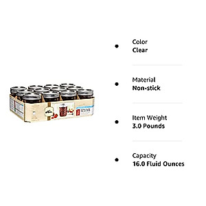 Kerr 1 Pint Canning Jar Regular Mouth 70610-00503 - 12 / CS