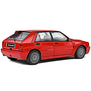 1991 Lancia Delta HF Integrale Rosso Corsa Red 1/18 Diecast Model Car by Solido S1807801