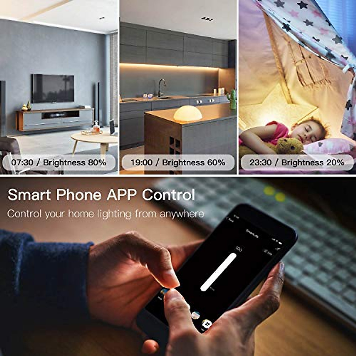 MOES WiFi Smart Light Dimmer Switch, Neutral Wire Required, No Hub Required, Smart Life/Tuya APP Remote Control, Compatible with Alexa Google Home for Voice Control, ETL & FCC Listed Single-Pole Black