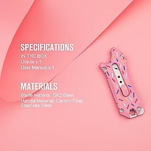 OKNIFE Otacle EDC Retractable Utility Knife (Pink)