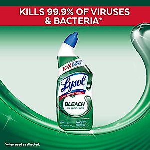 Lysol Toilet Bowl Cleaner W. Bleach, 48oz (2x24oz), 10X Cleaning Power