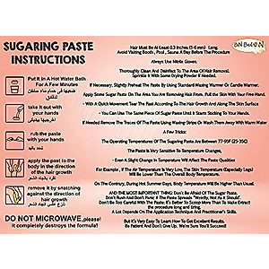 EG Easy Sweet Packets Hair Removal Wax Waxing Sugar Sugaring Paste Honey 100% Natural All Essence All Body Parts All Hair Types Bikini Brazilian Underarms Face Easy to Prepare (12 Packs Total 21 oz)