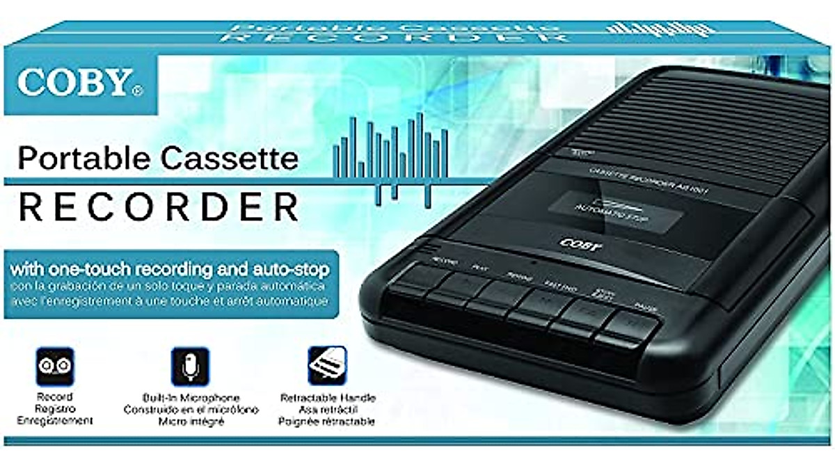 Coby CVR22 Portable Cassette Player with One-Touch Recording