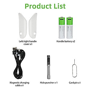 HiBloks Magnetic Controllers Charging for Oculus Quest 2, Charging Dock Replacement Parts Kit for Oculus Quest 2 Accessories with 2 Rechergeable Batteries, Battery Cover and USB-C Charger Cable