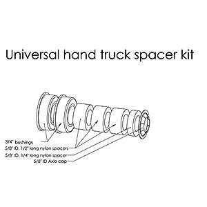 Marathon Universal Fit Pneumatic (Air Filled) Hand Truck / All Purpose Utility Tire on Wheel with Adapter Kit Included