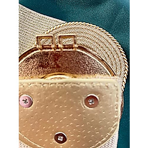 ZAHSY Elastic Belt Cinch Waistband for Lady Belt Waist Sealing Retro Belts for Women Dresses Wide Elastic Belts for Women Belts Elastic Gold