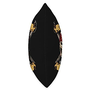 Funny Jolly Roger Pirate ARR Quotes Work Captain Party Like A Pirate Skull Jolly Roger Throw Pillow, 18x18, Multicolor