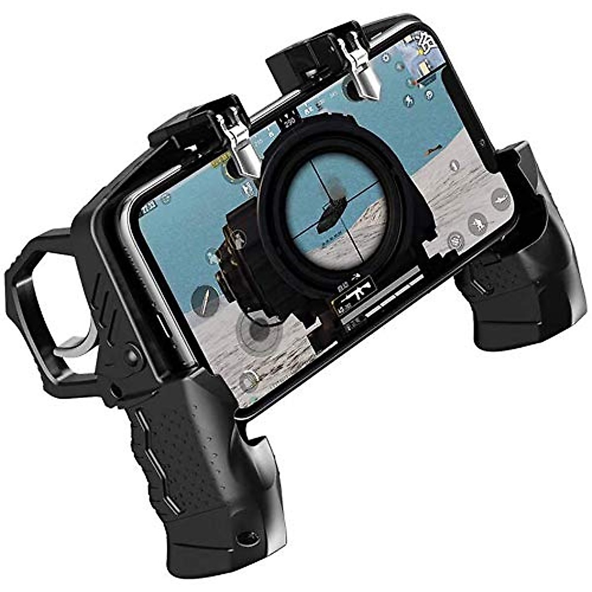 Mobile Game Controller L1R1 Triggers [ 2 Finger ], FPS or Battle Royale Controller Gaming Grip Joystick Gamepad, Shoot Aim Keys for 4.7-6.5" Android/iOS Phone