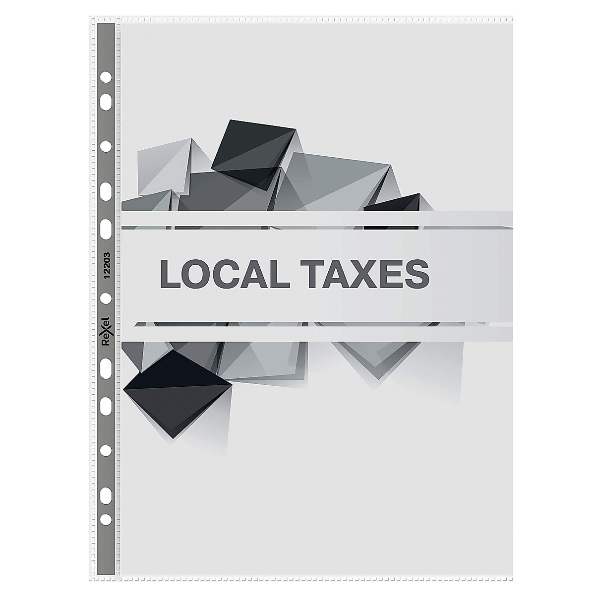 Rexel Nyrex Premium A4 Punched Pocket with Grey Spine, Clear, Left Opening, Pack of 25, 12203