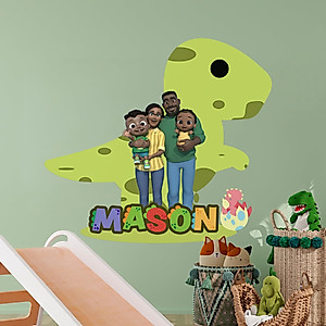 EGD Custom Name Cody and His Family CoComelon Kids Wall Decor | EGD X CoComelon Series | Personalized Wall Decal for Baby Girl or Boy | Multiple Sizes and Color Options