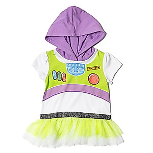 Disney Pixar Toy Story Buzz Lightyear Toddler Girls Cosplay T-Shirt Dress and Leggings 3T