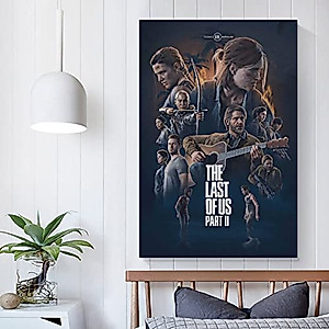BUJIAN Last of Us Part 2 Canvas Art Poster and Wall Art Picture Print Modern Family Bedroom Decor Posters 12x18inch(30x45cm)