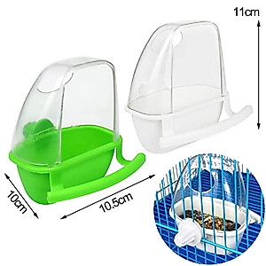 2Pcs Birds Water Dispenser, Bird Water Feeder for Cage, Parrot Feeder Hanging Bird Food Bowl, Bird Seed Food Container Cage Accessories for Parakeet Budgies Lovebirds