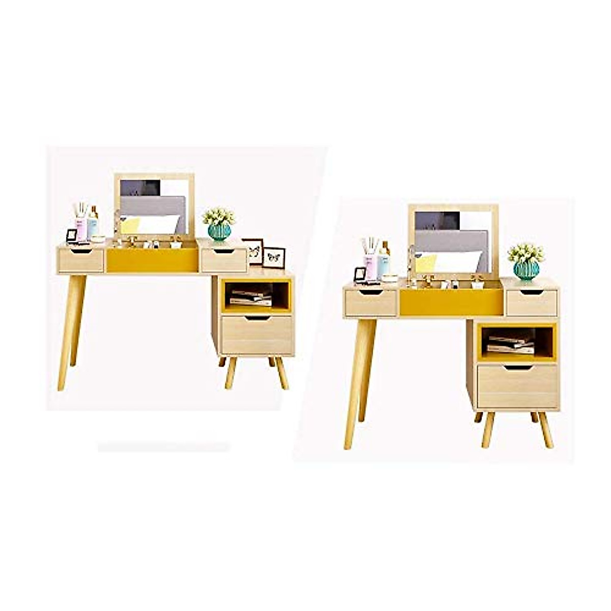 WYKDD Dressers for Bedroom Minimalist Nordic Style Makeup Table with Light Small Apartment Dressing Table Makeup