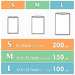 Deefre Odor Sealing Cat Waste Disposal Bags S/200 Count Cat Litter Bags Scented Cat poop bags Large Capacity Diaper Disposal or Pet Waste Bags[Color:Orange]