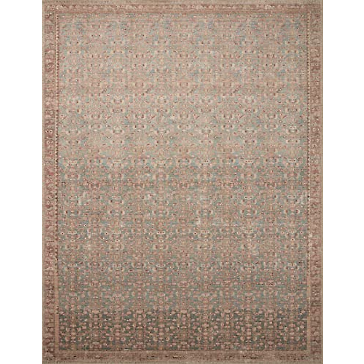 Loloi Angela Rose x Aubrey Blue/Terracotta 5'-0" x 7'-0" Area Rug