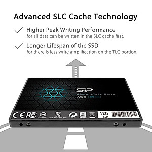 Silicon Power 128GB SSD 3D NAND A55 SLC Cache Performance Boost SATA III 2.5" 7mm (0.28") Internal Solid State Drive (SU128GBSS3A55S25AH)