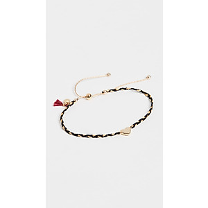 SHASHI Women's Mon Cherie Bracelet, Gold/Black, One Size