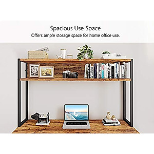 CubiCubi L-Shaped Desk with Hutch,59" Corner Computer Desk,Home Office Gaming Table Workstation with Storage Bookshelf