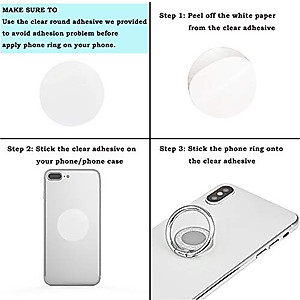 lenoup Glitter Bling Bling Phone Ring Holder,Sparkle Phone Ring Kickstand, Cell Phone Finger Ring Grip for Almost All Phones/Pad(Silver)