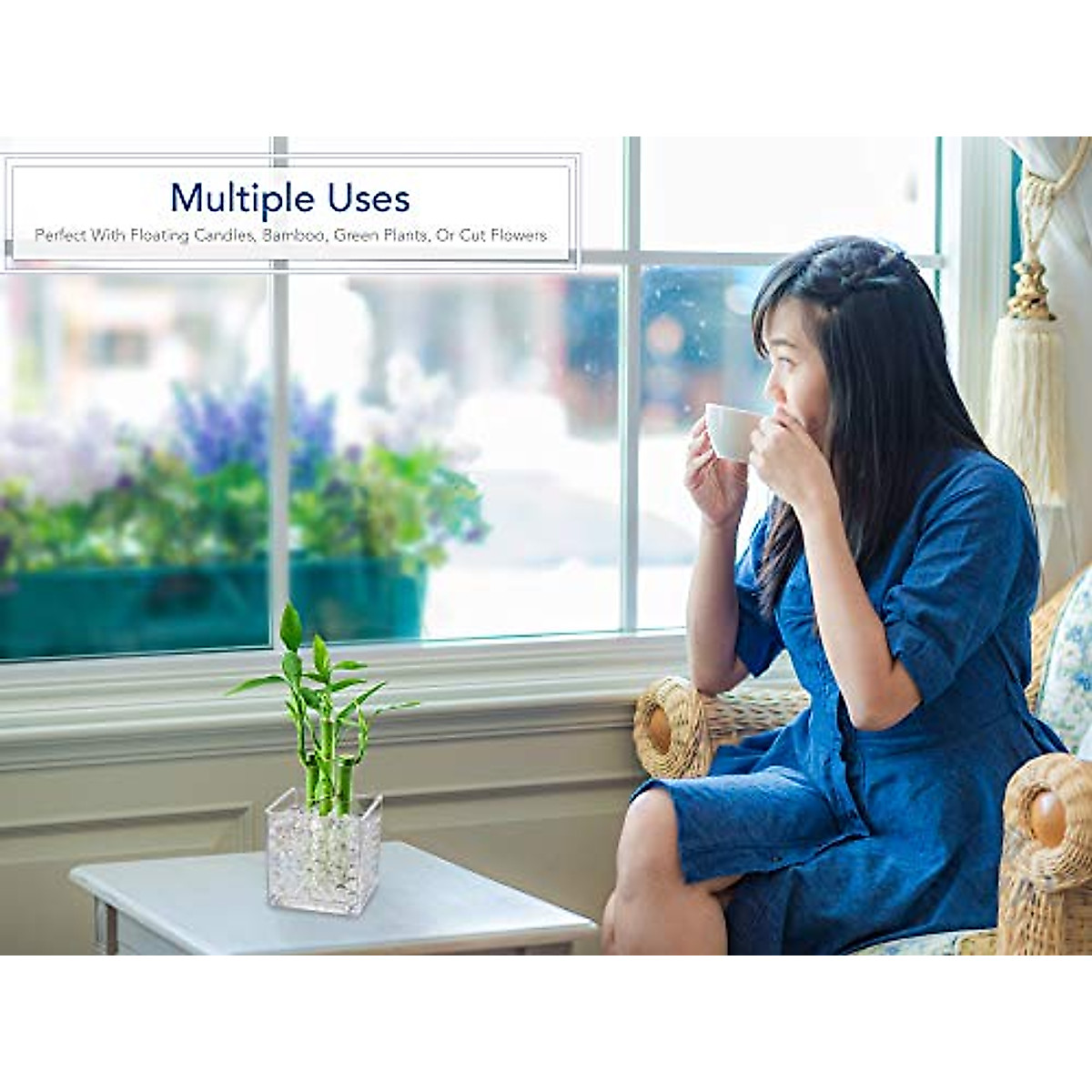 Royal Imports Water Beads Vase Filler, 1 lbs - 75,000 Clear Gel Jelly Pearls Makes 16 Gallons for Centerpieces, Weddings, Parties, Decorations, Floral, Plants