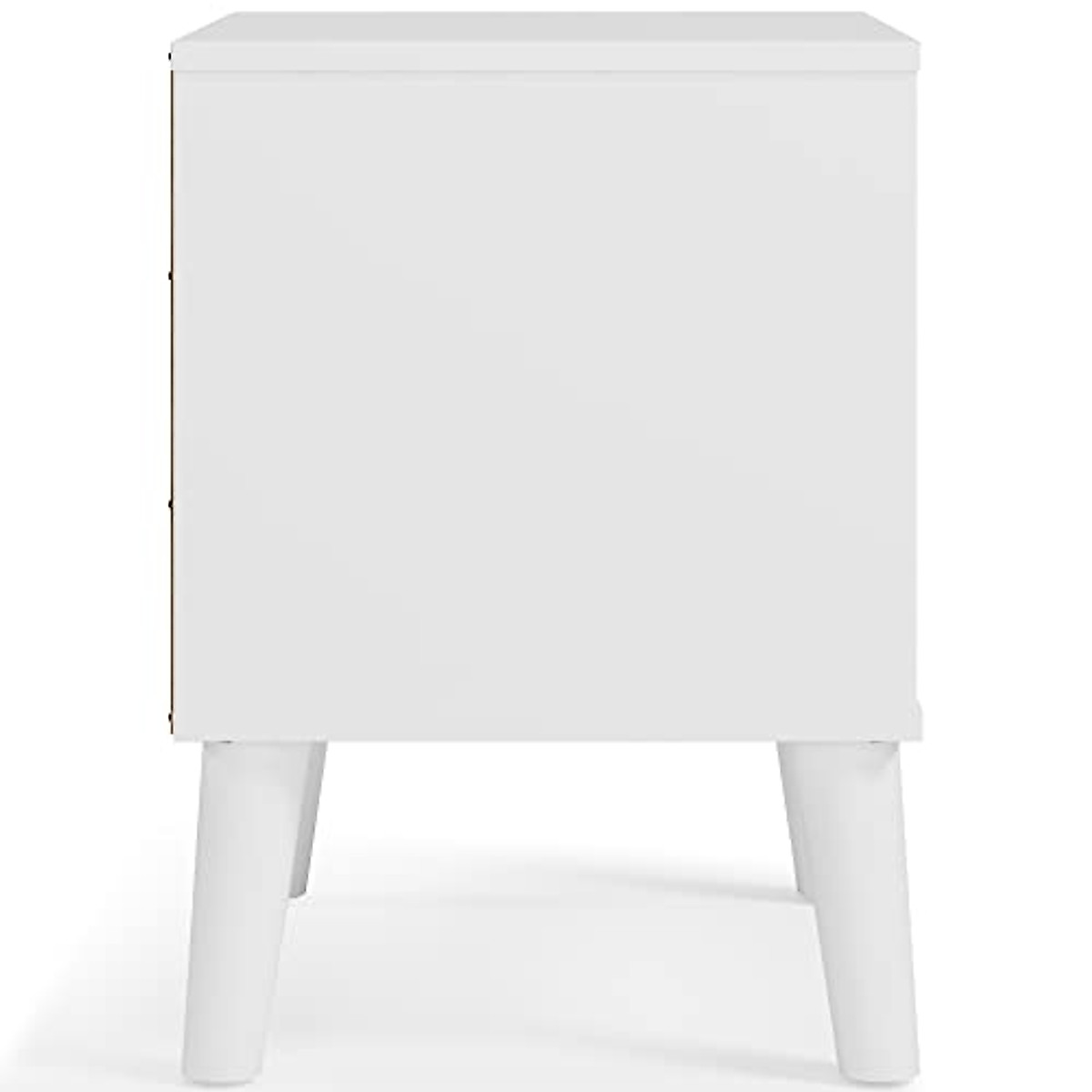 Signature Design by Ashley Piperton 1 Drawer Night Stand Nightstand, 21.88" Tall, White & Light Brown