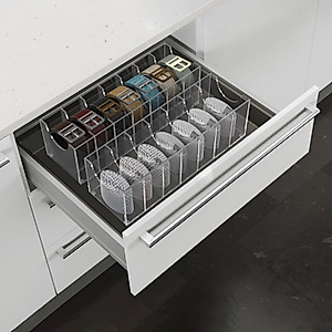 Acrylic Belt Organizer for Closet,Belt Holder for Drawer,Belt Rack Storage Organizer For Men,Clear Tie Organizer Holder Rack Wall Mount with 7 Compartments for Bow Cosmetics Bracelets Jewelry