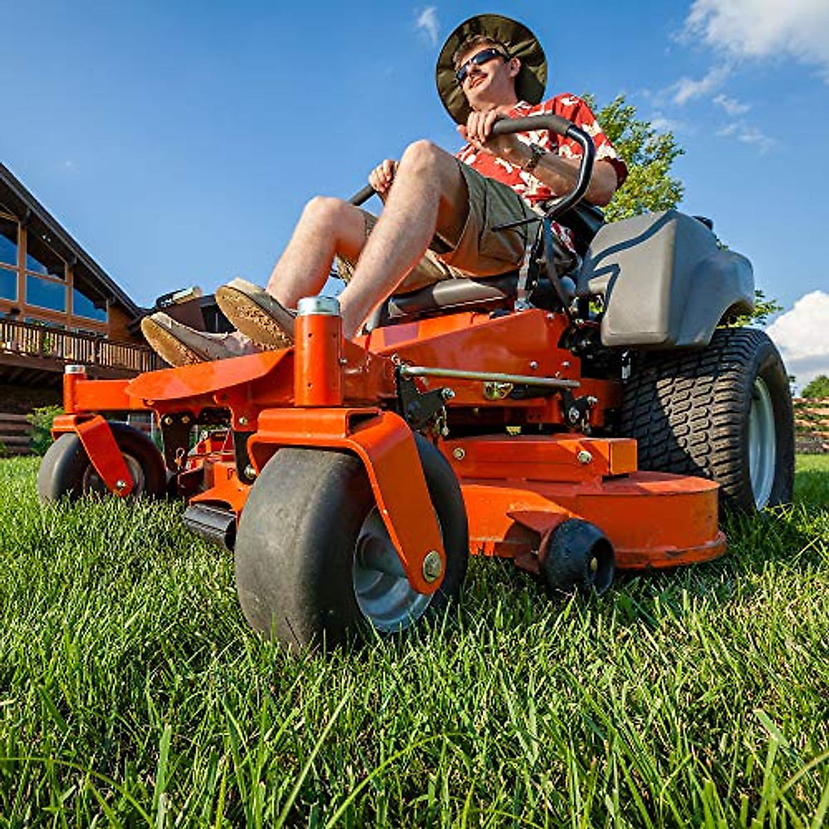 MARASTAR 20402-2pk 11x4.00-5 Smooth Universal Mower Tire Assembly 20402, Black