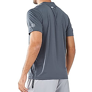 NORTHYARD Men's UPF 50+ UV Sun Protection Shirts SPF Quick Dry Short Sleeve T-Shirts for Hiking Fishing Swim Rash Guard Cloud 2XL