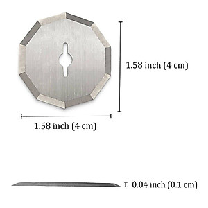 Replacement Rotary Blades Compatible with Worx WX2300 Zipsnip RC2600K,RC2601, RC2602, WX080L, WX081L Model Cutter Blade,New Life for the dull 1-1/2" WA2300 4V ZipSnip Cordless Scissors,4 Pcs