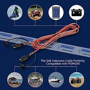 POWOXI 30FT SAE Extension Cable 16 AWG Quick Disconnect Wire Harness SAE to SAE Connector for Solar Panel Wire Battery Automotive RV Motorcycle Tractor