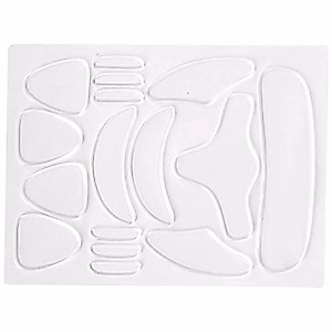 16 Pcs Reusable Silicone Chest Pads Patch Silicone Neck Pad Forehead Pad Set, Cleavage Pad Eye Mask Cheek Stick Anti Wrinkle Strips Anti Wrinkle Patches