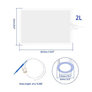 M METERXITY 2 Pack Plant Drip Bag - Plants Drip Irrigation, Automatic Watering Adjustable Valve, Apply to Outdoor/Garden (2L, Clear)