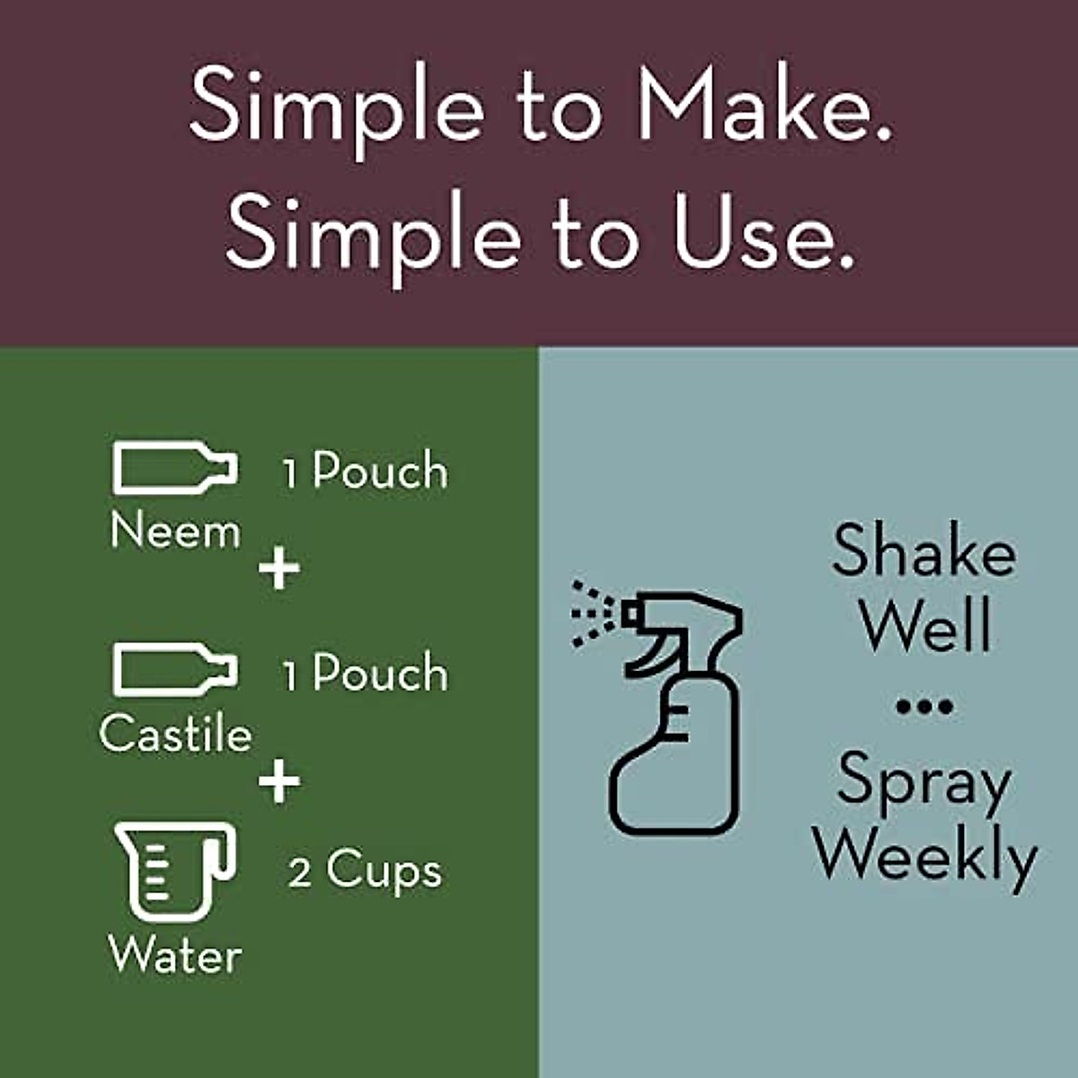 Refill Kit for Emily's Naturals Neem Oil Plant Spray - Makes 48oz - Spray Bottle Not Included