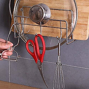 XJJZS Kitchen Pot Lid Holder Organizer Rack Storage Pan Lid Multi-layer Holder Rack Multi-layer Metal Rack Kitchen Tool