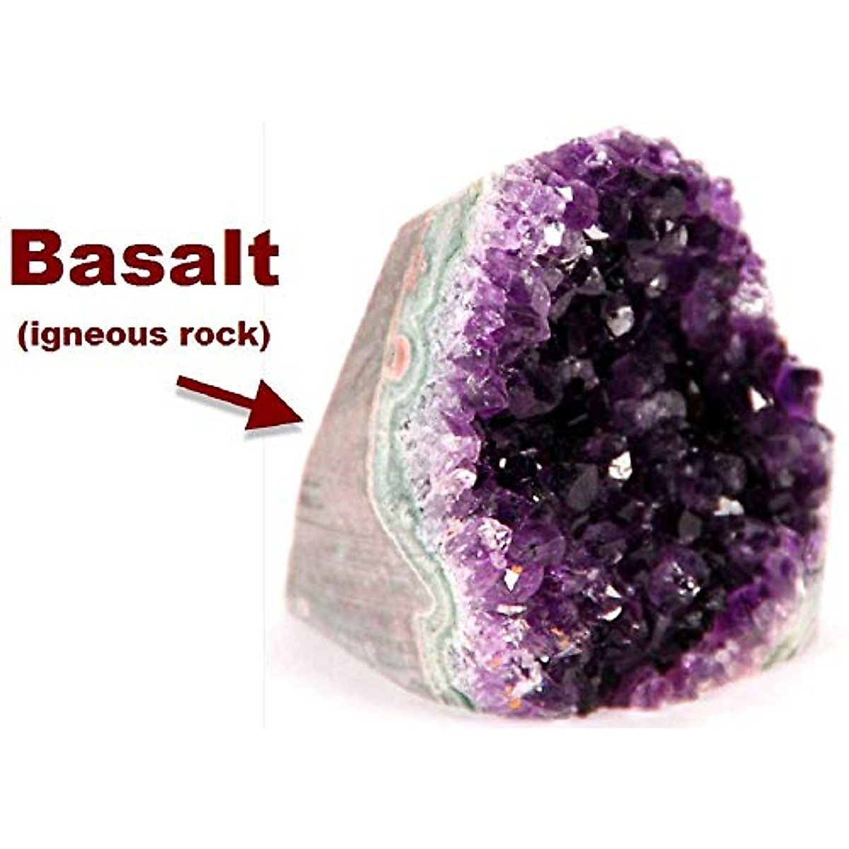 1 to 1.5 pounds of beautiful deep Purple Crystals Geode from Uruguay. + Free Bonus 3 inch Selenite Wand. Premium Purple Amethyst Crystal GEODE Cluster. Natural Healing crystals.