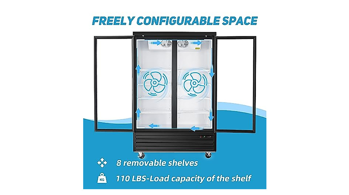 BLUELINETECH 35 Cu. Ft. Commercial Display Freezer