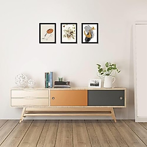 Frametory, 11x14 Picture Frame with Mat for 8x10 Photo - Country Rustic Style - High Definition Glass Wide Molding - Preinstalled Wall Mounting Hardware (Rustic Black, 1 Pack)