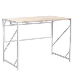 Elephance Folding Desk Writing Computer Desk for Home Office, No-Assembly Study Office Desk Foldable Table for Small Spaces