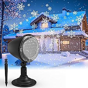 Snowfall Light Projector,Christmas Snowflake Projector,Snowfall LED Projection Light with Snowstorm Effect Holiday Light Projector for Christmas Holiday Halloween Party Garden Indoor Outdoor Decor