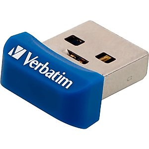 Verbatim 16GB Store 'n' Stay Nano USB 3.2 Gen 1 Flash Drive Snag-free Low Profile Thumb Drive with Microban Antimicrobial Product Protection - Blue 98709