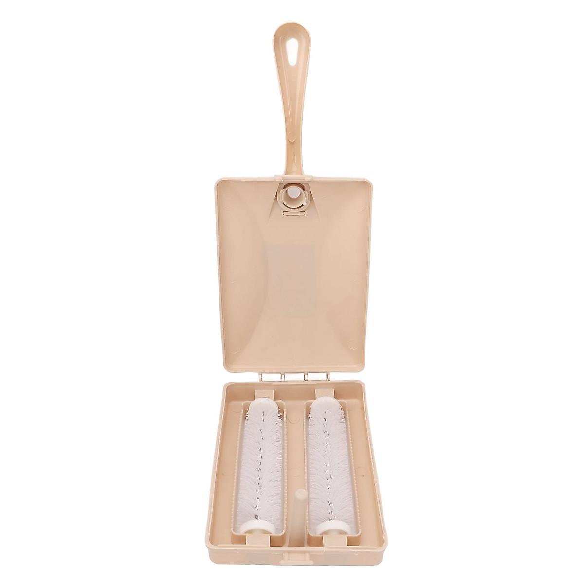 Carpet Debris Sweeper Brush, Double Roller Handheld Manual Sweeper Pet Hair Dust Scraps Paper Small Rubbish Cleaning for Bed Clothes Desktop