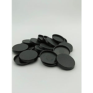 Lot of 20 32mm Round Slot Bases for Warhammer 40k + AoS Games Workshop Wargame Bitz
