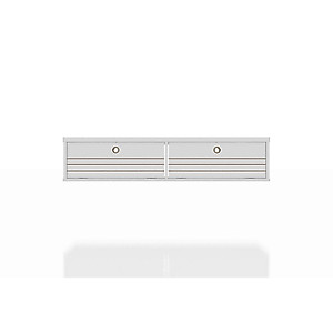 Manhattan Comfort Liberty Mid Century Modern Home Office Floating Desk, 42.28", White