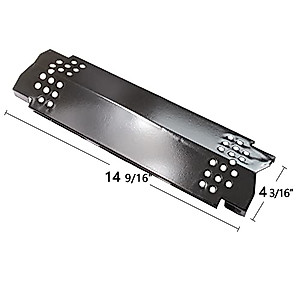 Hongso 14 9/16" Porcelain Steel Heat Plates Replacement for Home Depot Nexgrill 720-0830H, 5 Burner 720-0888, 720-0888N,720-0882A, 720-0882S, 6 Burner 720-0896B, 720-0898 Gas Grill (5-Pack)