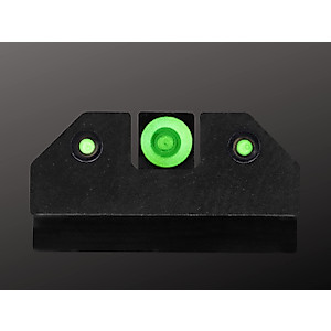 XS SIGHTS R3D Tritium Night Sight for S&W M&P, Sig, Canik, Taurus, and HK Pistols, Front and Rear Glow in The Dark Tritium for Tactical Applications (Green, Canik TP9)